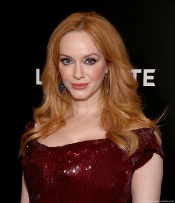 Christina Hendricks Using A Elegant Red Dress 8x10 Picture Celebrity ...