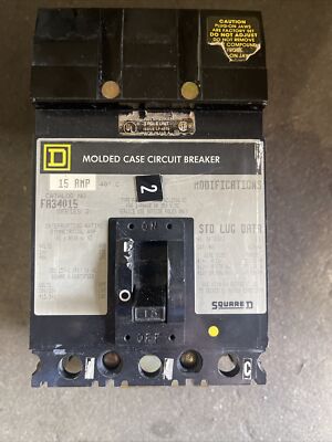 New Square-D 3 Pole Circuit Breaker FA34015 Thermal Magnetic 15A 480V ...