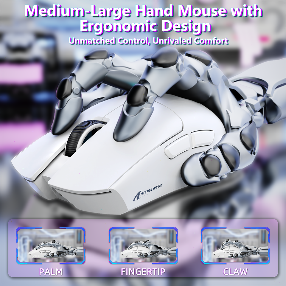ATTACK SHARK X11SE Wireless Gaming Mouse, 2.4G/BT/Wired, PixArt PAW3311 ...