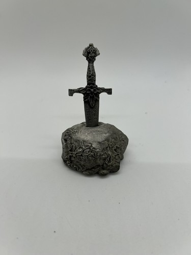 Pewter 1990 Excalibur Sword In Stone Removable 1990 | eBay