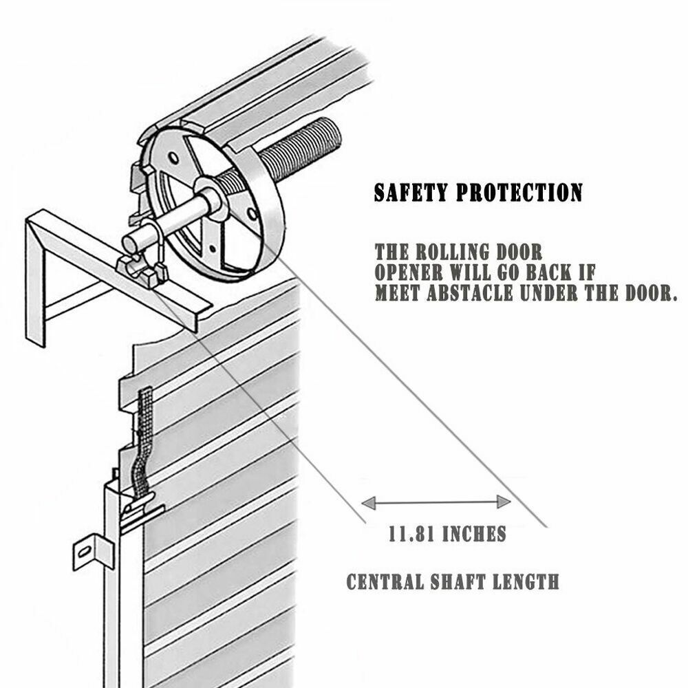 Electric Garage Roll Up Roller Door Opener Motor Remote Control ...