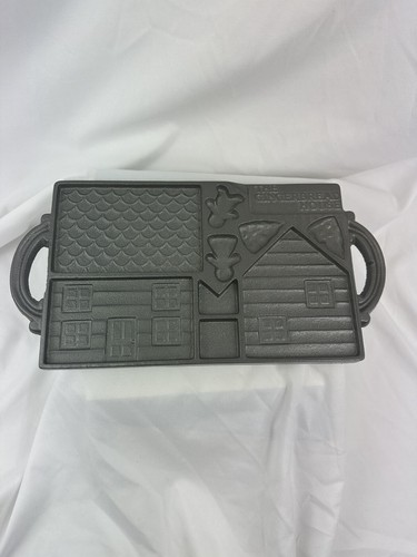 Vintage Gingerbread House John Wright Cast Iron Mold Baking Iron Clad ...