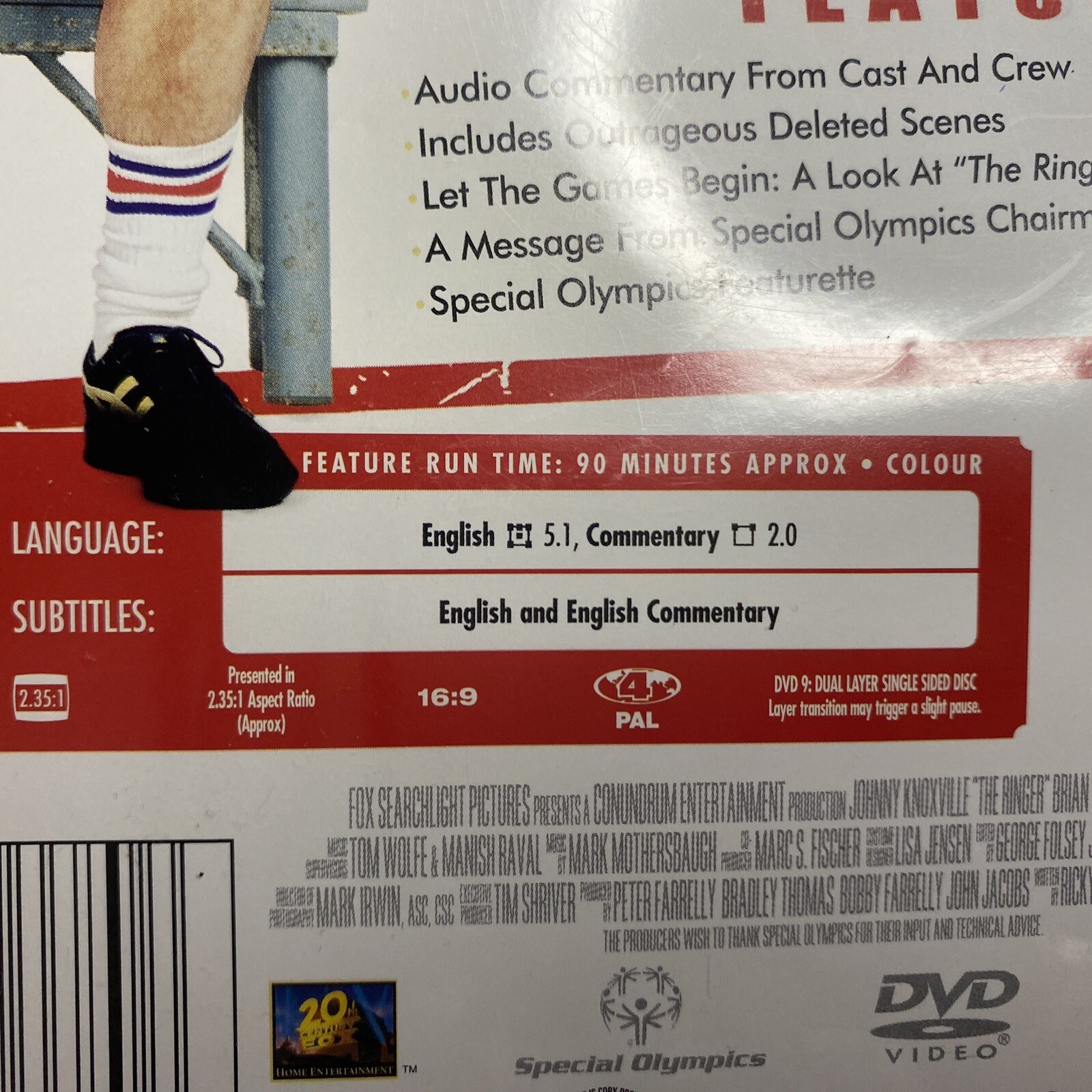 The Ringer (DVD, 2005) Region 4 VGC Johnny Knoxville Brian Cox | eBay