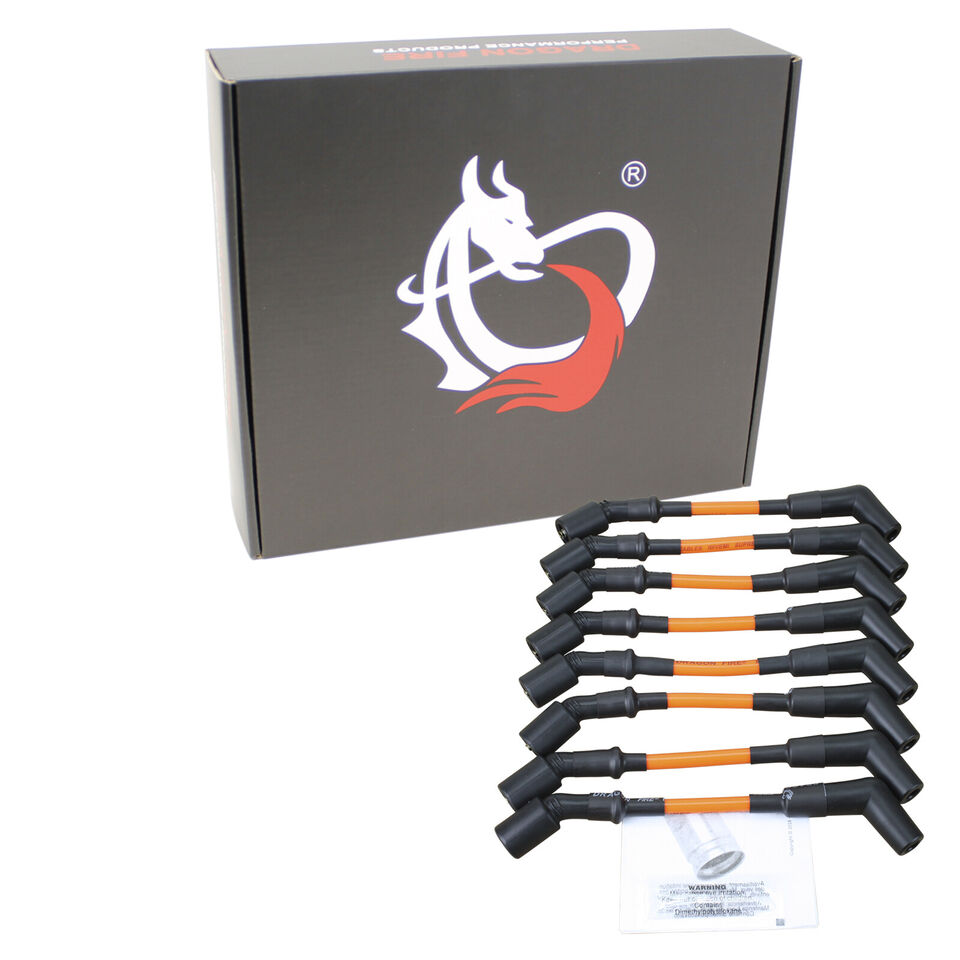 DragonFire ORANGE Street Series Performance Spark Plug Wire Set LS 4.8L ...