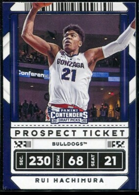 2020 Panini Contenders Draft Pick Rui Hachimura #21 Bulldogs RC | eBay