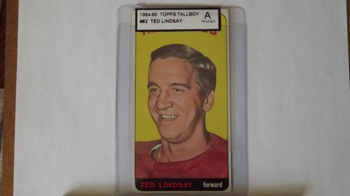 TED LINDSAY 1964-65 TOPPS #82 TALLBOY VINTAGE CARD KSA RAW GRADE A ...