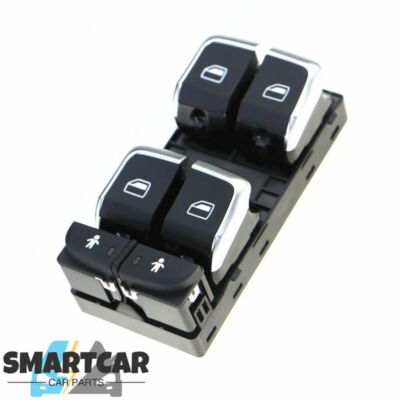 Chrome Driver Electronic Master Control Switch Button For AUDI A6 S6 C7 ...