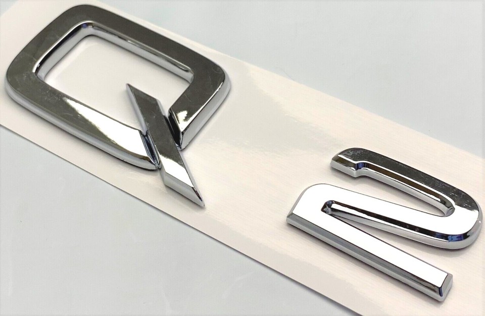 CHROME Q2 REPLACEMENT FOR AUDI REAR TRUNK EMBLEM BADGE NAMEPLATE DECAL ...