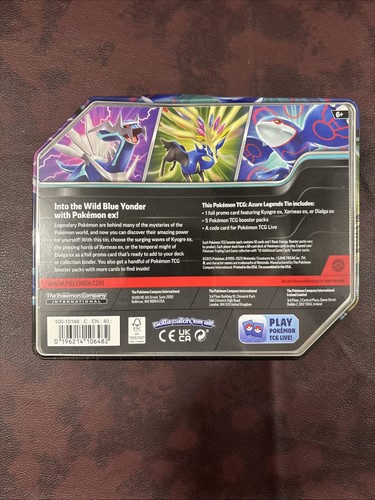 Pokemon Azure Legends Tin Dialga EX 5 Packs! Brand New Factory Sealed ...