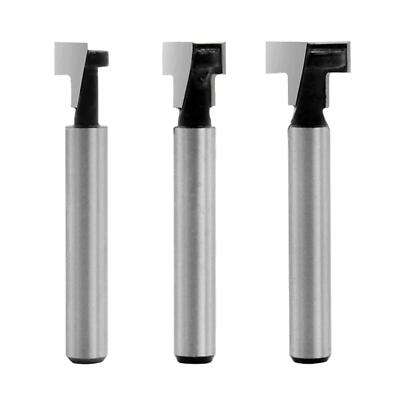 3x T-Slot Cutter Router Bit 1/4 inch Shank Key Hole Bits for Cutting ...