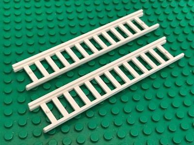 Lego 2 x Ladder 14/16 x 2 1/2 with 13/15 Rungs white / blanc # 60231 ...