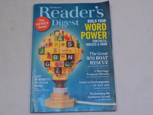 Reader's Digest Magazine Sep 2022 Build Word Power Fact Quizzes 9/11 ...