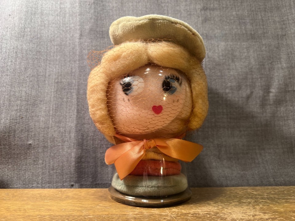 Vintage Powder Puff Head 1950's 1960's Complete Antique Retro Beauty ...