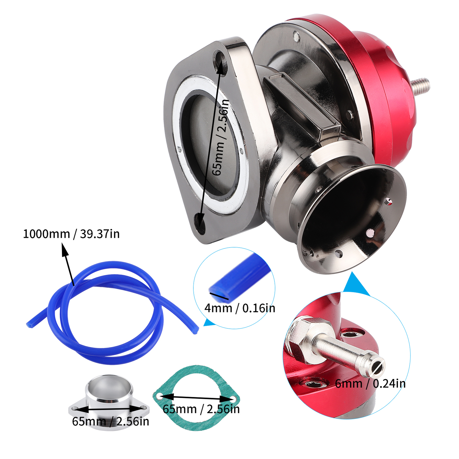 Car Aluminum Turbo Blow Off Valve BOV Dump Valve Kit Accessory For Auto ...