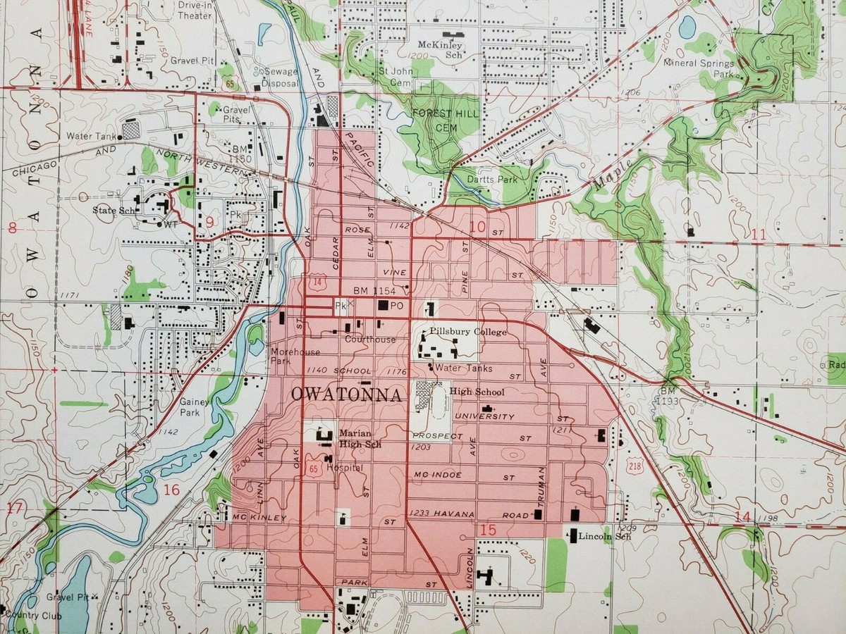 City Of Owatonna Street Map Owatonna Minnesota Map Hi Res Stock