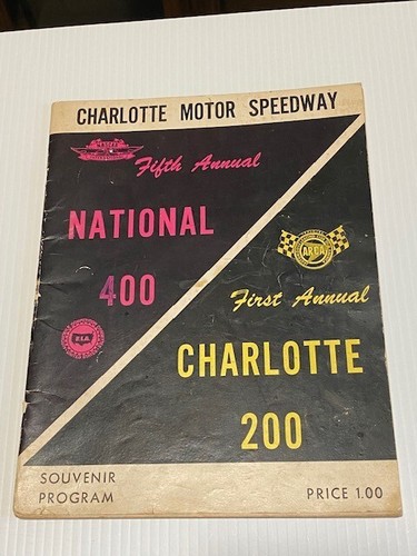 1964 Charlotte National 400 Nascar Program October 18, 1964 | eBay