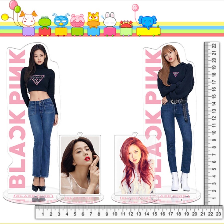 Kpop BP Bpink Acrylic Figure Doll LISA JENNIE Standee Action Desktop ...