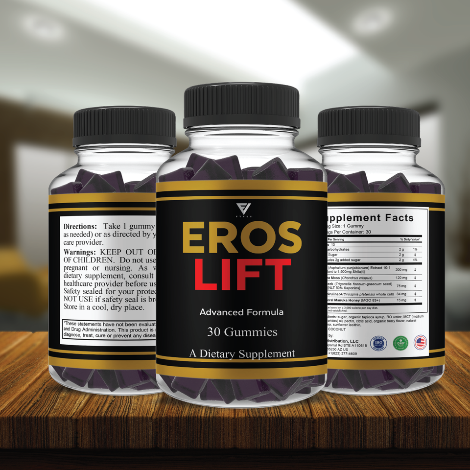 (3 Pack) Eros Lift Gummies, ErosLift Performance Gummy Supplement (90 ...