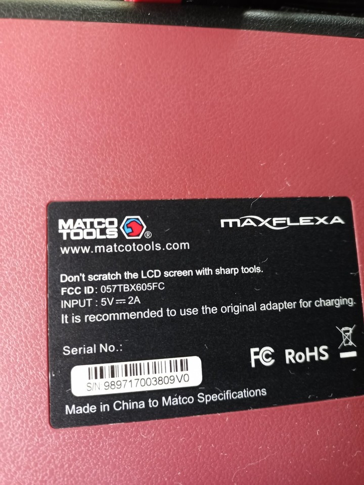 MATCO TOOLS MAXFLEX A - SCANNER | eBay