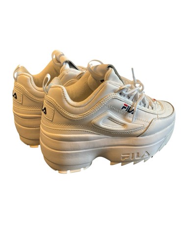 Fila Chunky Platform Sneakers White Lace-Up Design | eBay