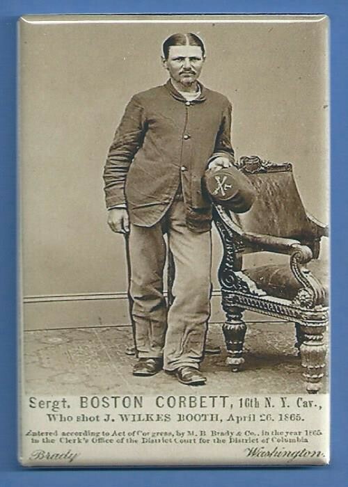 BOSTON CORBETT *2X3 FRIDGE MAGNET* KILLER OF JOHN WILKES BOOTH ...