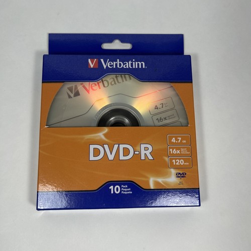 New Verbatim DVD-R 10 Pack 4.7 GB 16x Speed 120 Minutes | eBay