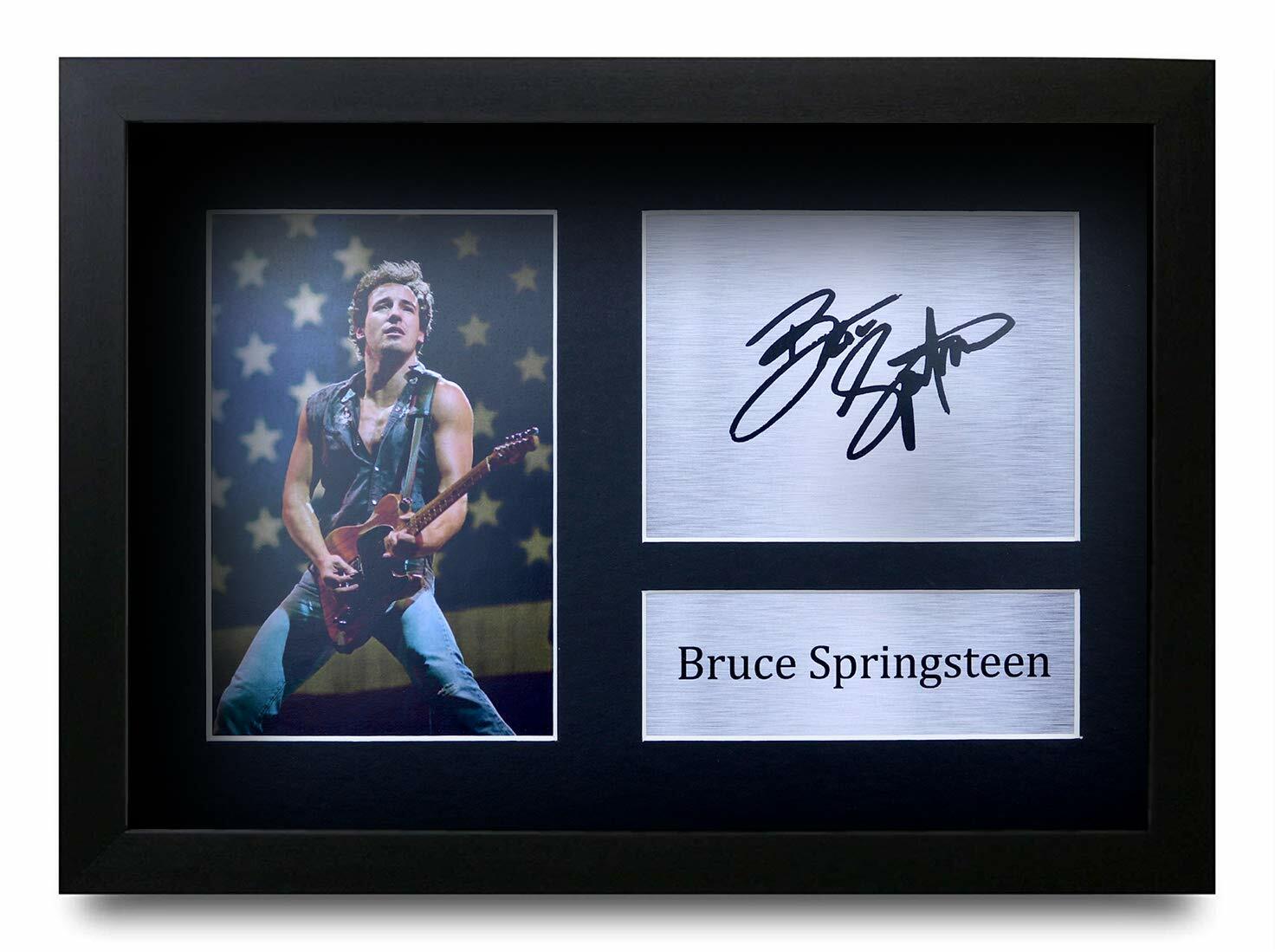 Bruce Springsteen Signed Pre Printed Autograph A4 Photo Gift For a Boss ...
