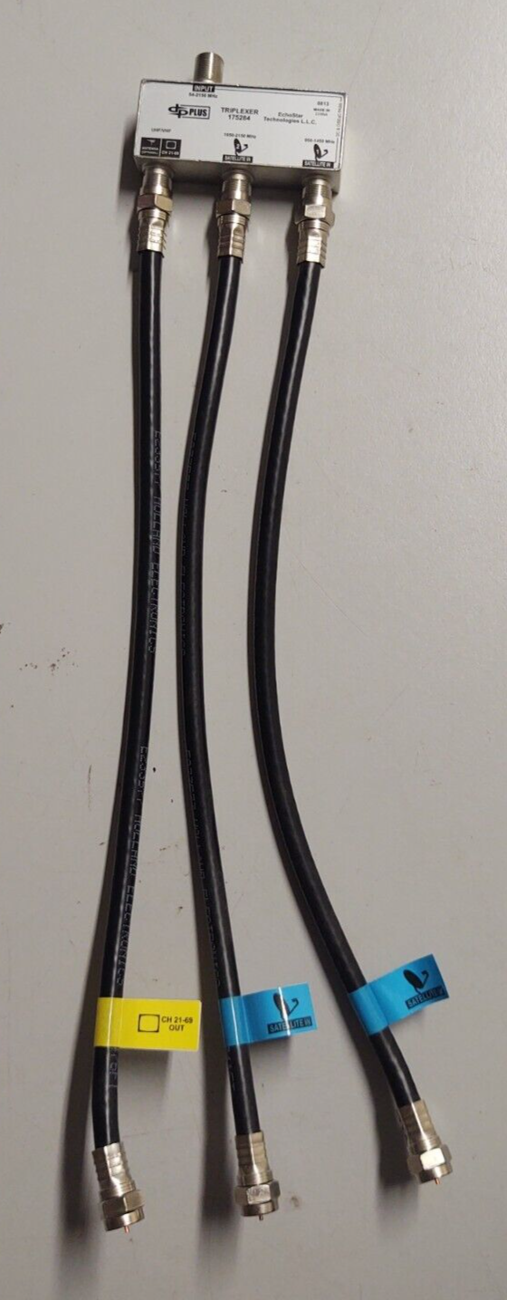 Dish Network Pro Plus 175284 EchoStar Technologies Triplexer w/ Cables ...