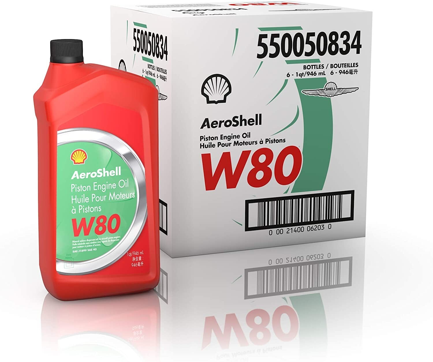 AEROSHELL AVIATION OIL W80 Case of 6 Quarts | eBay