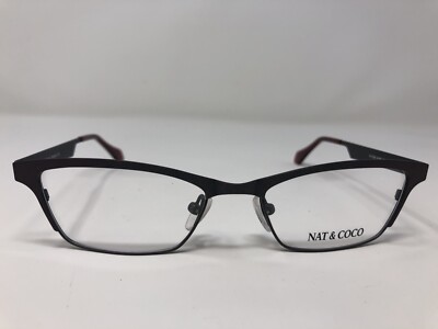 Nat & Coco Eyeglasses Frame France NC1098 WINE 52-18-135 Red/Gunmetal ...