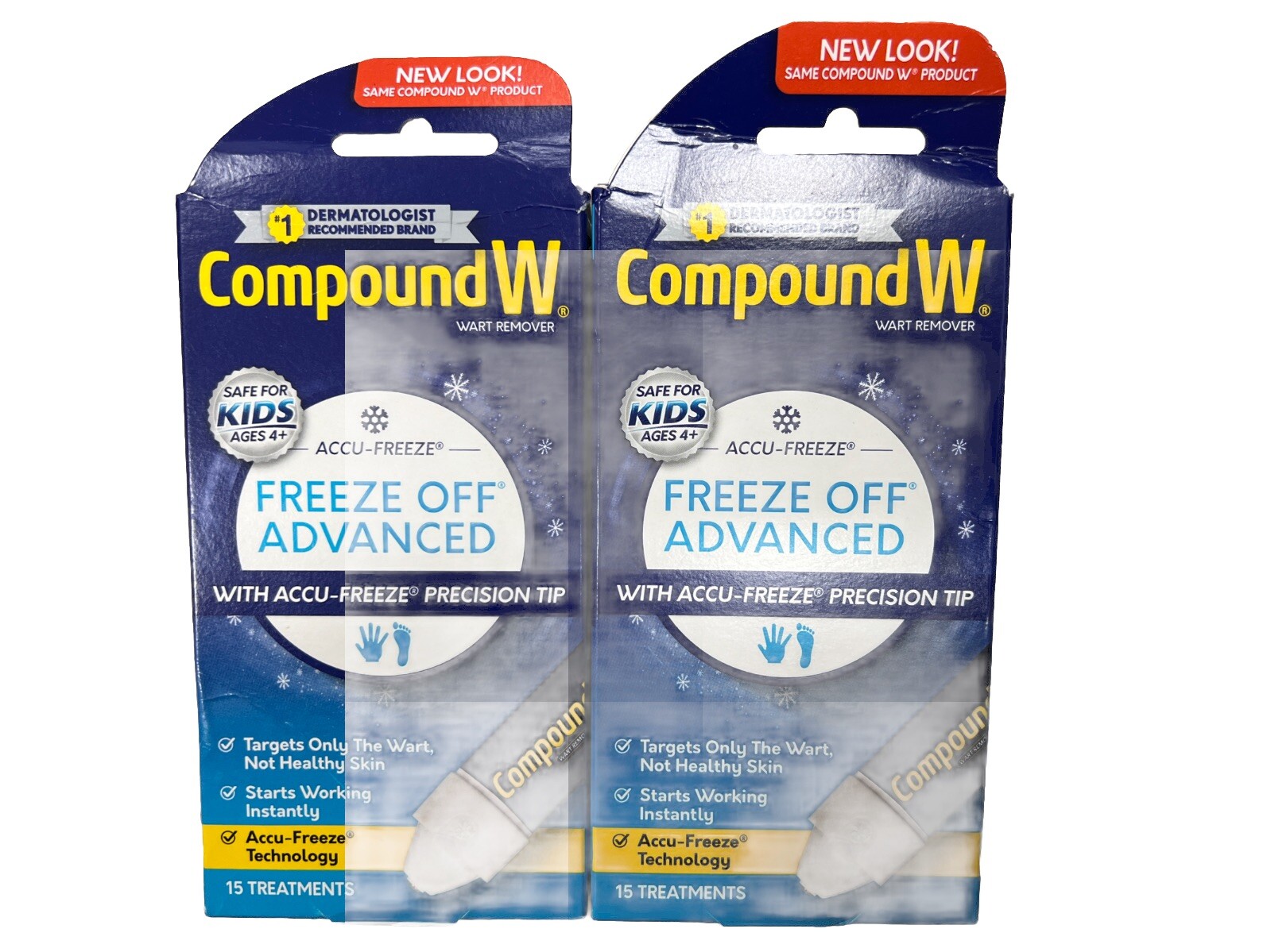 LOT OF 2 Compound W Freeze Off Wart Remover Accu Freeze 15 Application ...
