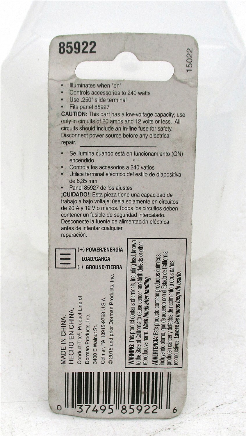 Dorman 85922 Conduct Tite Electrical Switches Rocker Rectangular Style ...