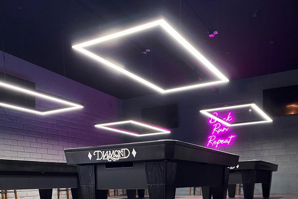 8FT Modern Pool Table Lighting - Perimeter LED Billiard Lights | eBay