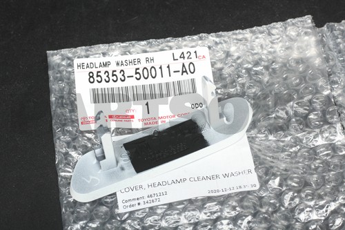 8535350011A0 Genuine Toyota COVER, HEADLAMP CLEANER WASHER NOZZLE 85353 ...