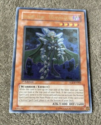 Yugioh! LP Destiny Hero - Diamond Dude EOJ-EN003 Ultimate Rare 1st ...