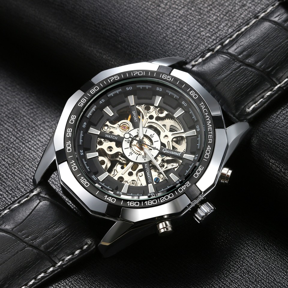 Men Luxury Stainless Steel Automatic Mechanical Wrist Watch Father's ...