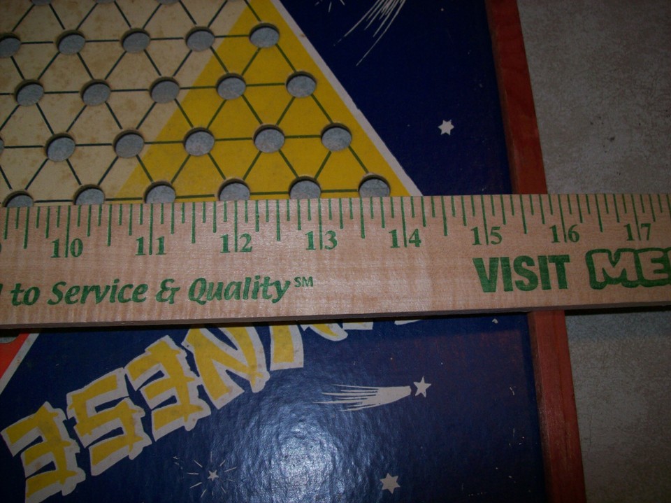 Vintage Chinese Star Checkers Board 1938 LG Ballard Wood Frame Wall Art ...