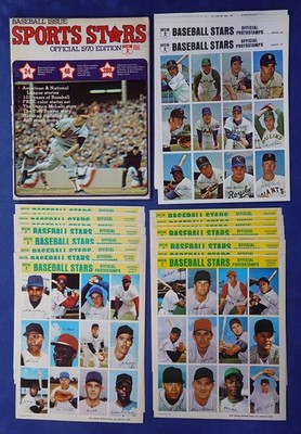 1969 & 1970 MLB/MLBPA BASEBALL STARS PHOTO STAMPS COMPLETE SET W/ALBUM ...
