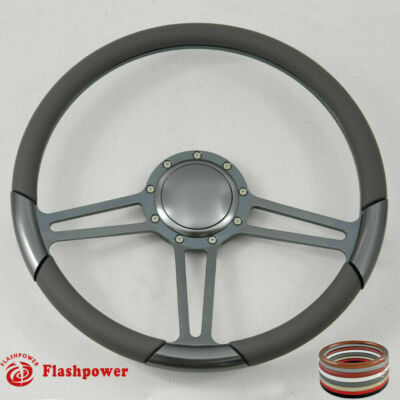 15.5" Gun Metal Billet Dark gray Steering Wheel Caprice GM Chevy Blazer ...