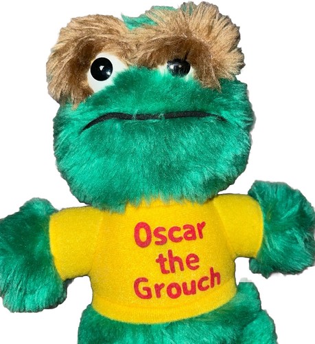 Oscar the Grouch Vintage 9" Plush Sesame Street Muppets 1983 Stuffed ...