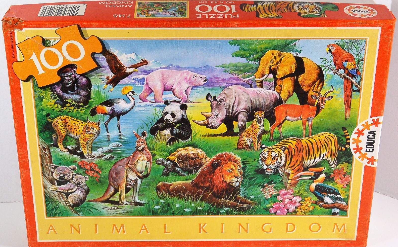 Animal Kingdom Puzzle Animals from All Over the World 100 piece Educa ...