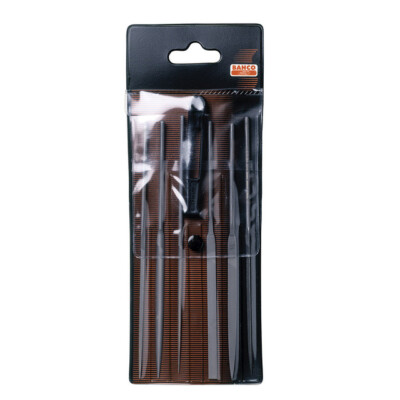 New Bahco 6 Piece Needle File Set - 150mm (6") Smooth Cut with Handle ...