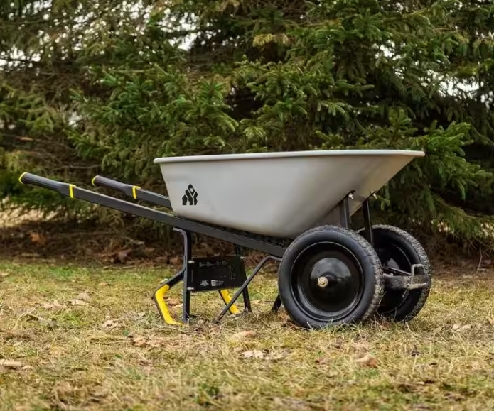 Wheelbarrow Heavy Duty Steel Single-to-Dual Wheel Axle Conversion kit ...