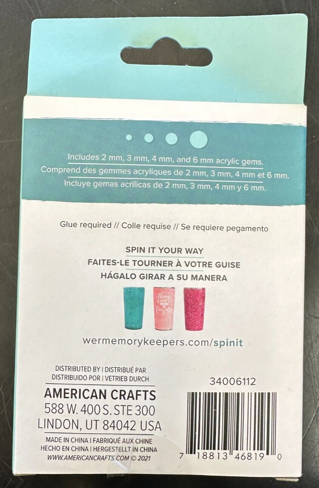 WE R MEMORY KEEPERS SPIN IT ACRYLIC GEMS 4OZ (34006112) | eBay