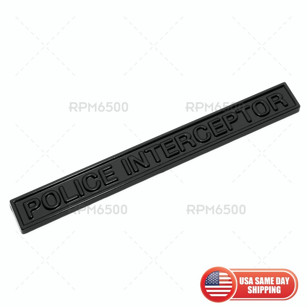 Universal Interceptor_Police Car Logo Badge 3D Decal Sticker Emblem ...