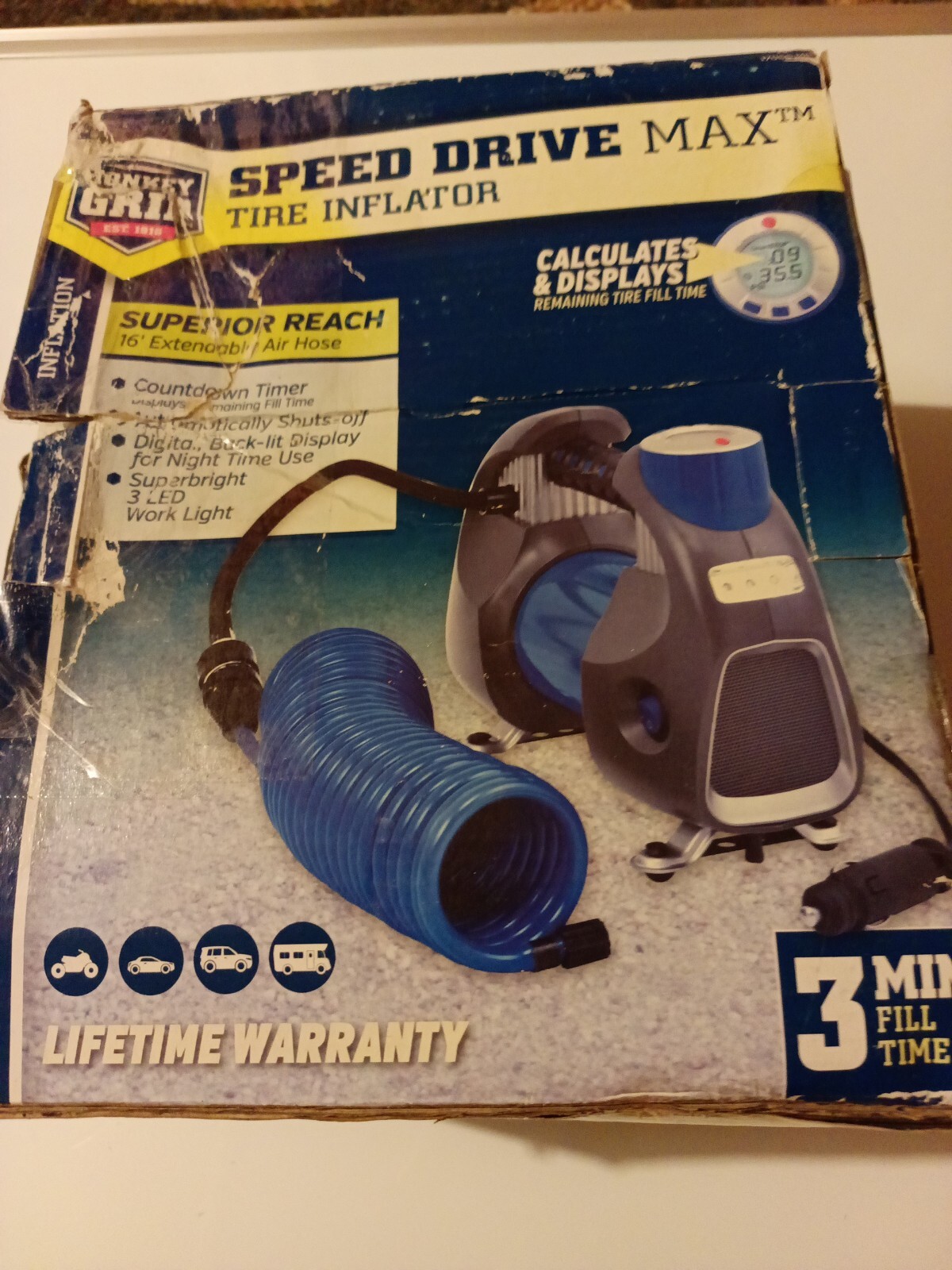 Bell Automotive 22-5-17055-MG Monkey Grip Speed Drive Max Tire Inflator ...