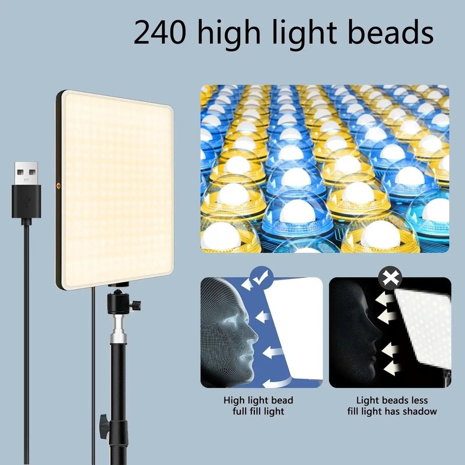 LED Photography Light with Scissor Arm Stand 3200K-5600K Zoom YouTube ...