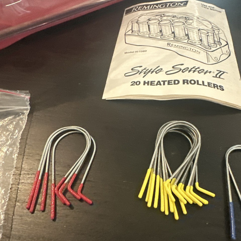 Remington Style Setter C-20 Hot Rollers Hair Curlers Red w 20 Rollers ...