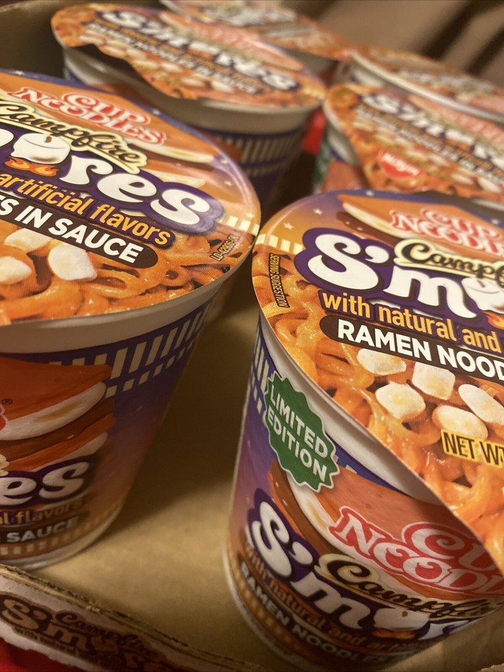 6 CAMPFIRE S'MORES Nissin Ramen Cup Noodles 3.07 oz Dry, Limited ...