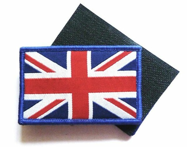 GB Union Jack Patch Velcro Backed British Army Cap UJ Flag Badge Red ...